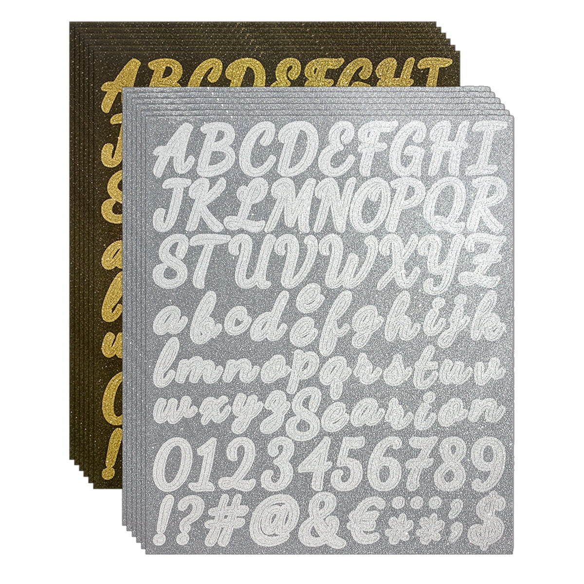 912 Pieces 12 Sheets Self Adhesive Glitter Alphabet Letter Stickers for ...