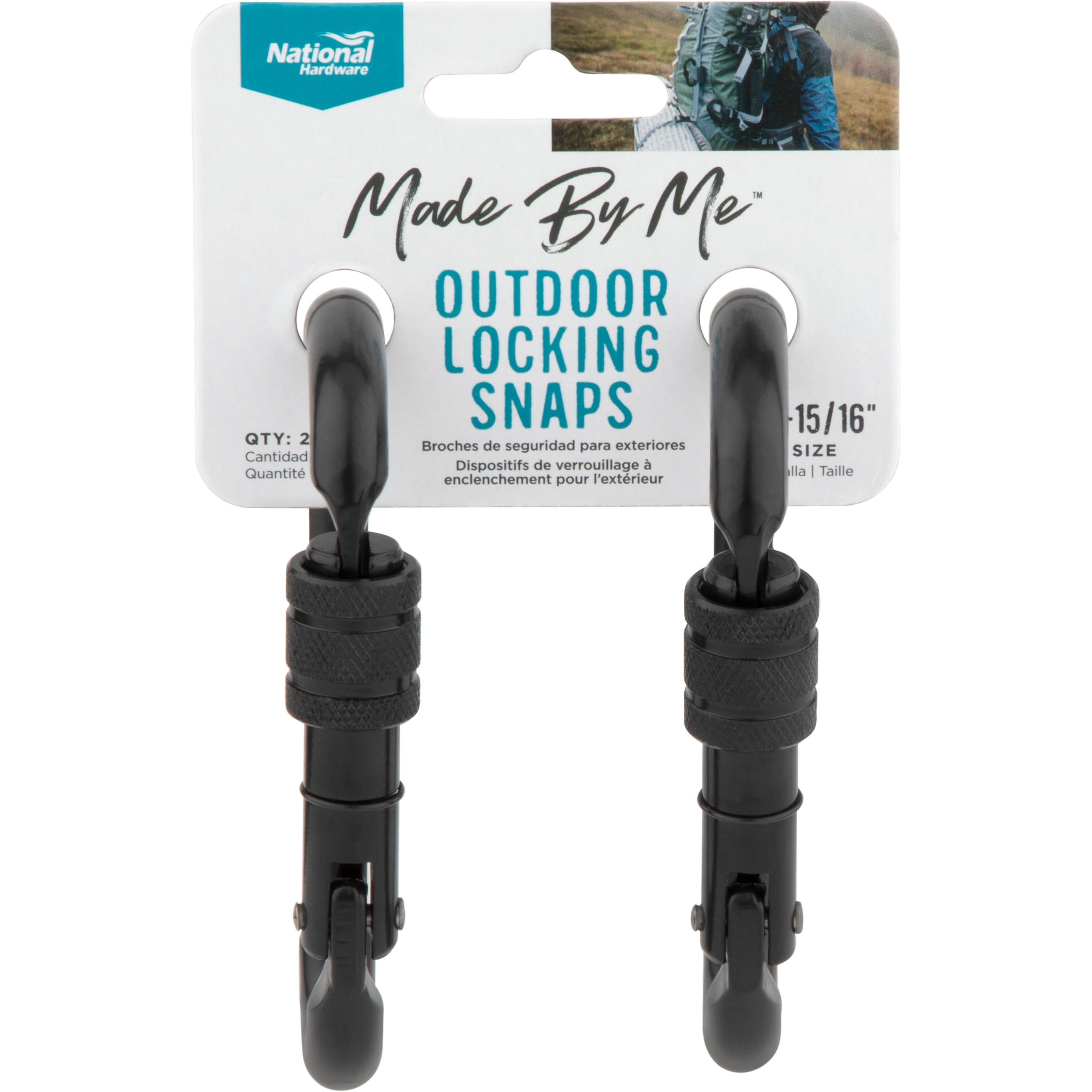 915 Outdoor Locking Snaps 2/pk - Black - Walmart.com