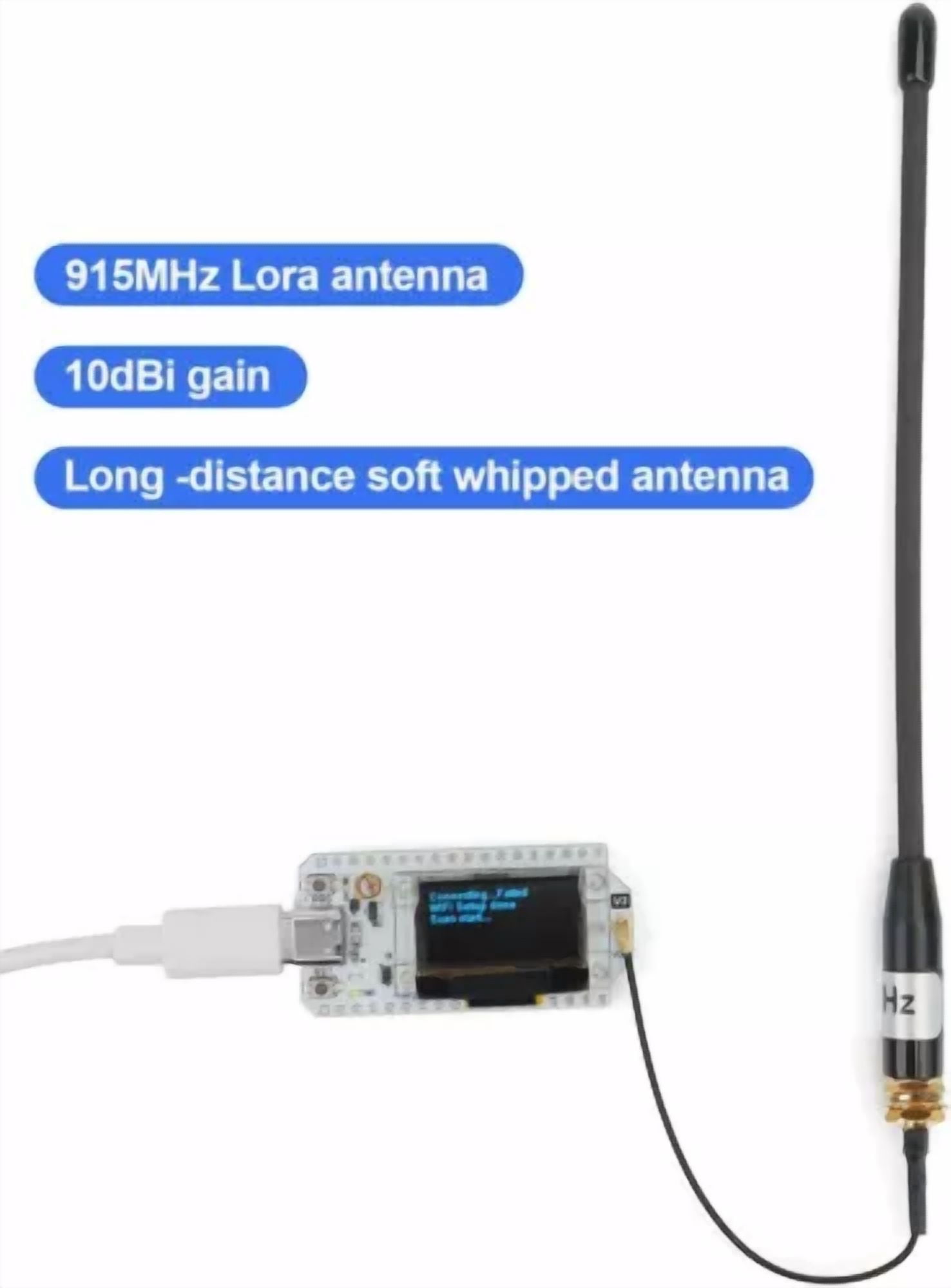 915Mhz 10Dbi Lora Antenna Sma To Ipx For Meshtastic Lora 32 V3 Lorawan - Walmart.com
