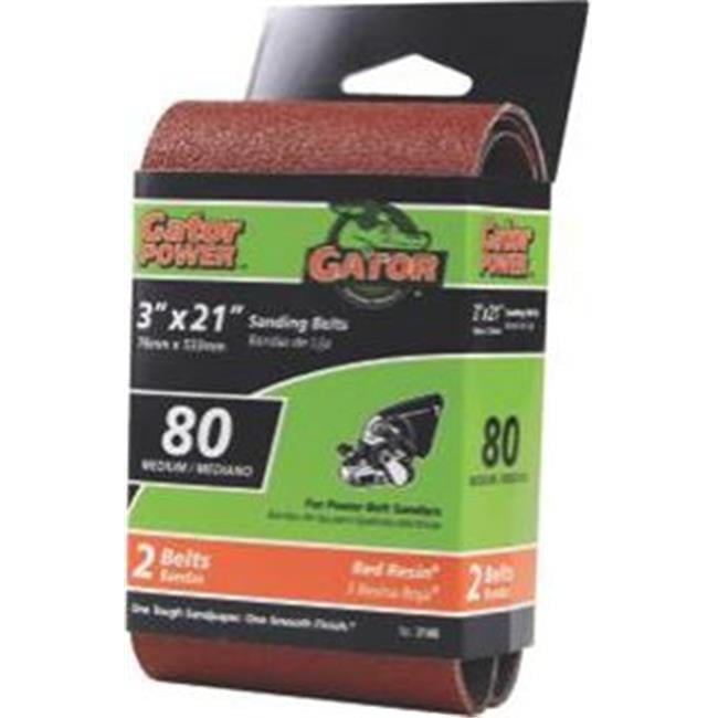 917062 3 x 21 in. 80 Grit Aluminum Oxide Sanding Belt - Walmart.com