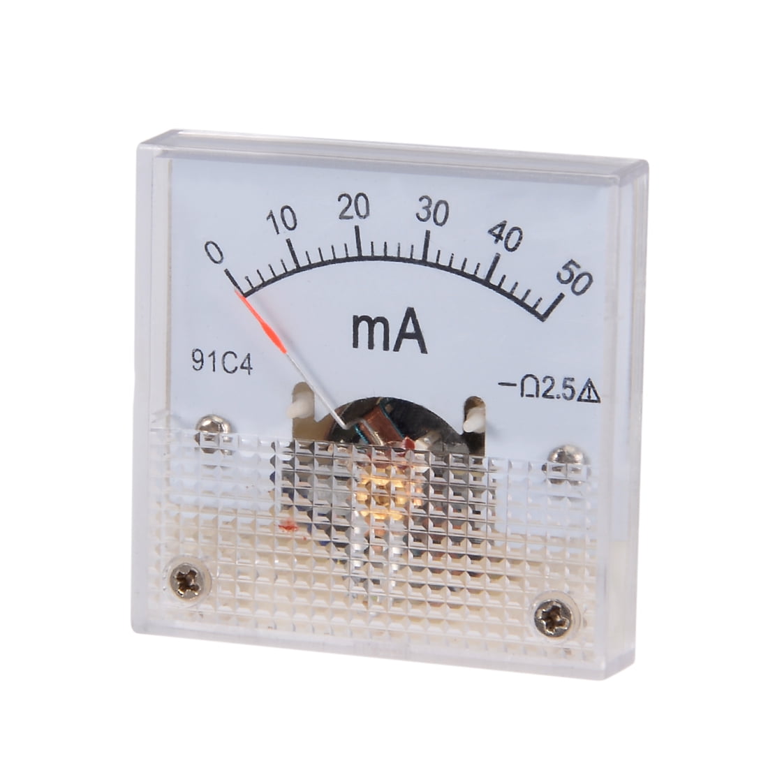 91C4-A Analog Current Panel Meter DC 50mA Ammeter for Circuit Testing 1 ...