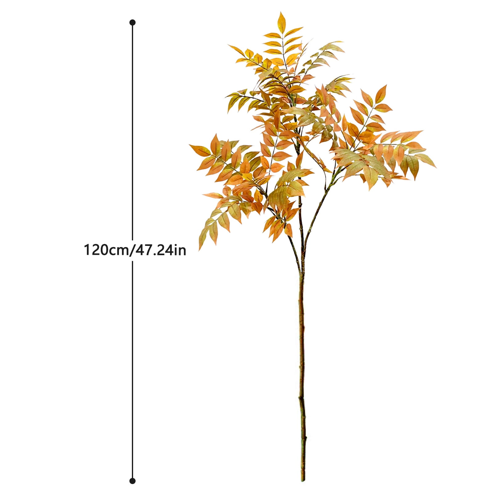 92-120cm (47.2 in) Artificial Banyan Tree False Sumac Autumn Leaves ...