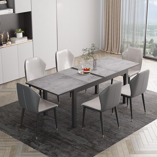 92” Dining Room Table for 4-10 People, Large Extendable Dining Table ...