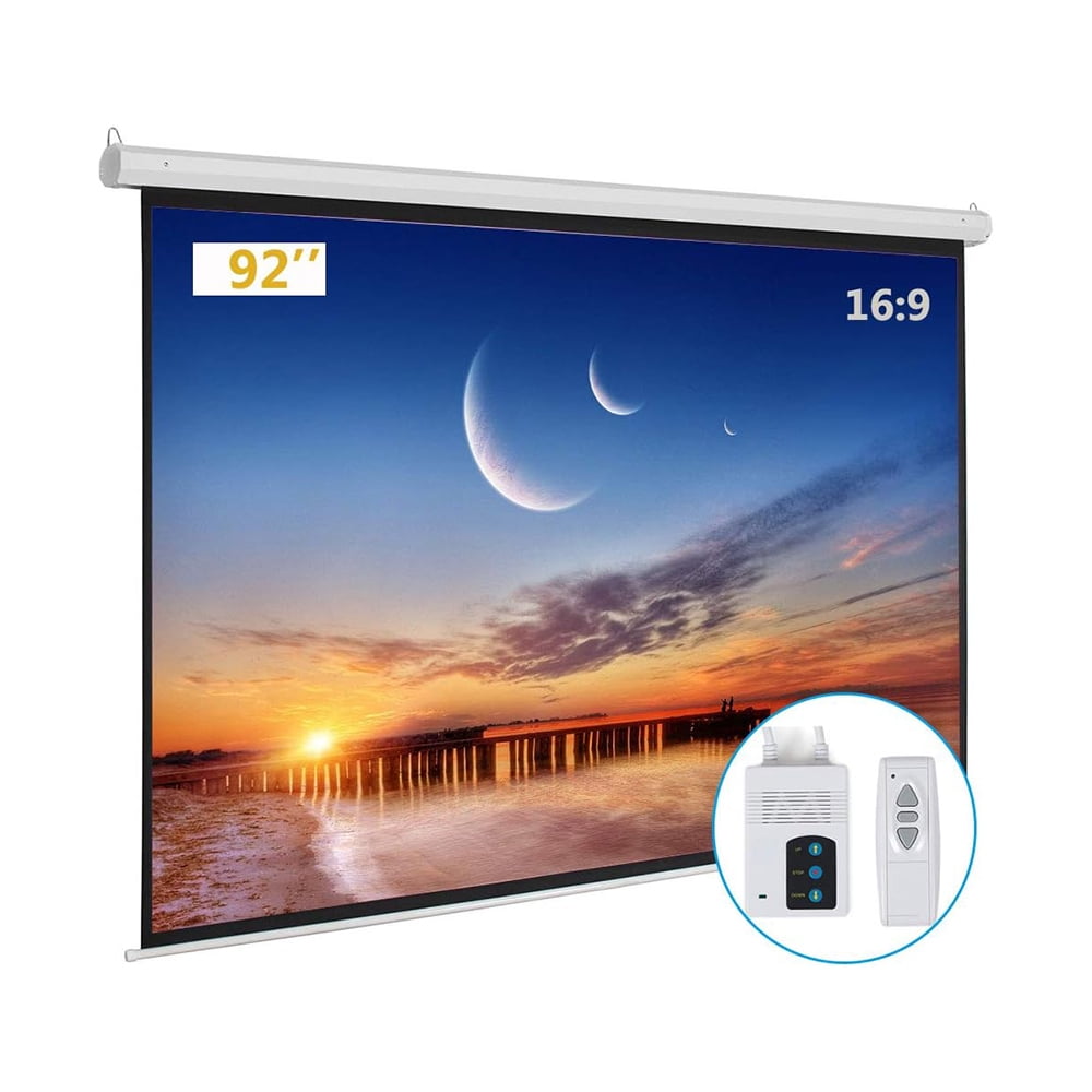 92 Inch Projector Screen with Remote Control,Projectorscreen Without ...