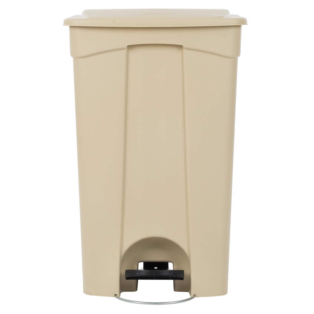 92 Qt. / 23 Gallon / 87 Liters Beige Rectangular Step-On Trash Can ...
