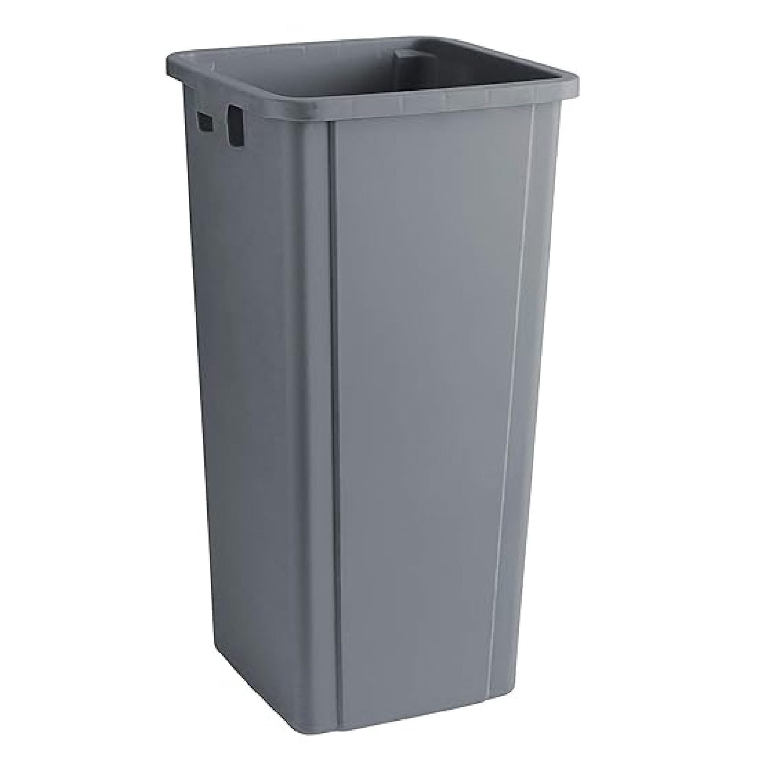 92 Qt. 23 Gallon 87 Liters Gray Square Trash Can. Kitchen Garbage Can ...