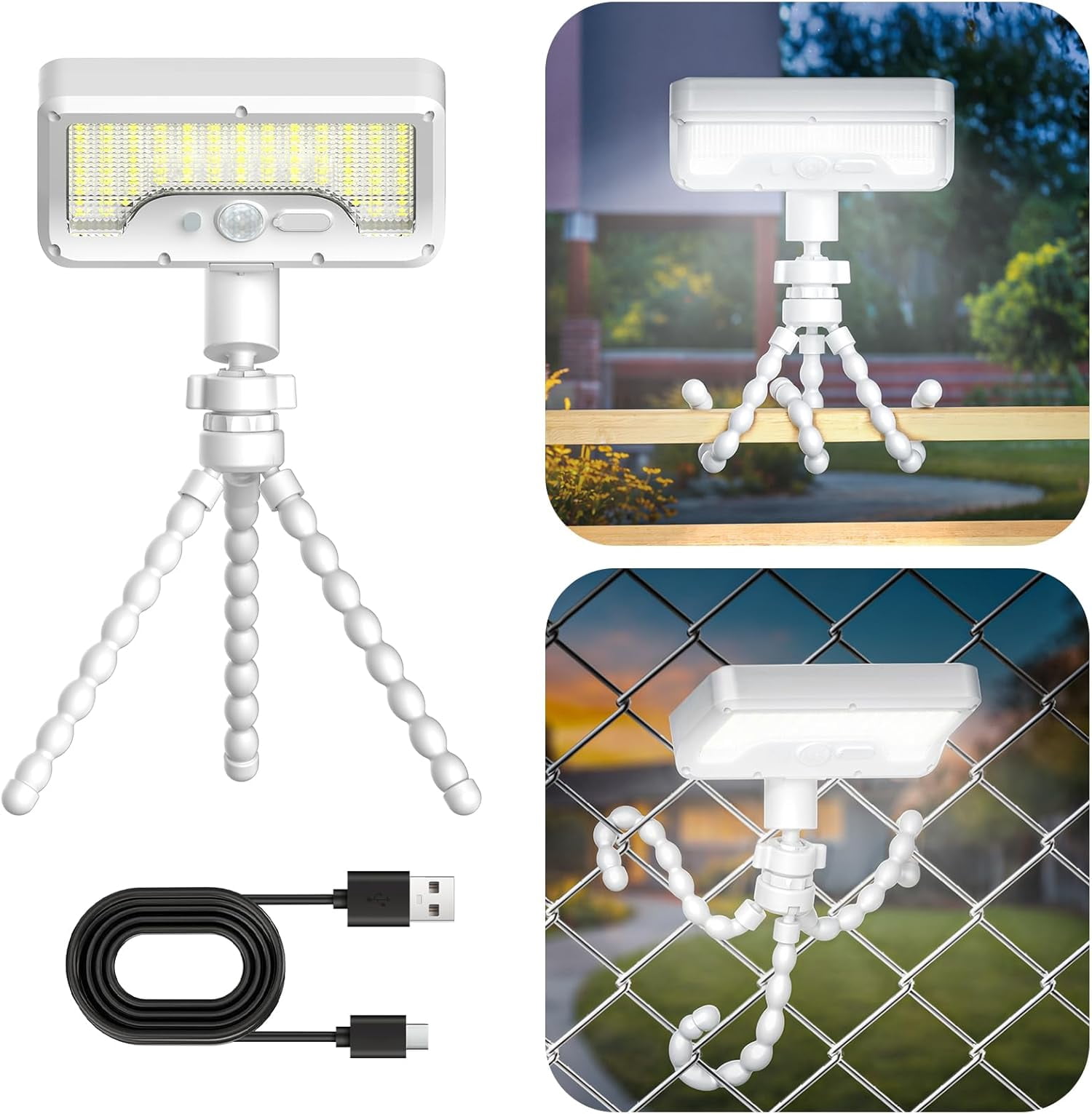 92 Solar Lights Outdoor with Motion Sensor, Octopus Stand, Adjustable ...