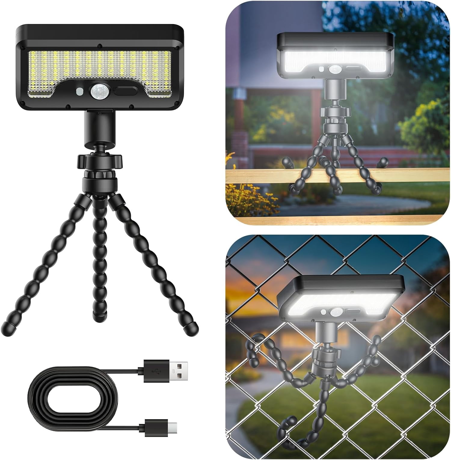 92 Solar Lights Outdoor with Motion Sensor, Octopus Stand, Adjustable ...