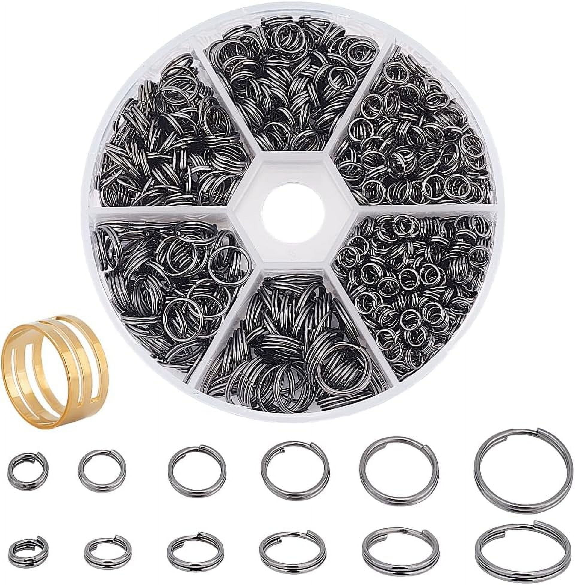 920 Pcs 4/5/6/7/8/10mm Iron Split Rings Double Loop Jump Ring Diameter for DIY Jewelry Making ...