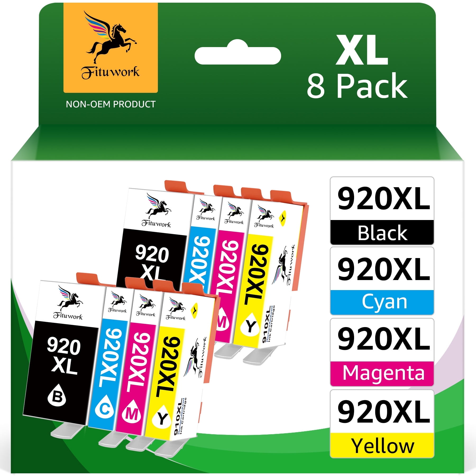 920XL Ink Cartridge Compatible for HP 920 XL Combo Pack Work for HP ...