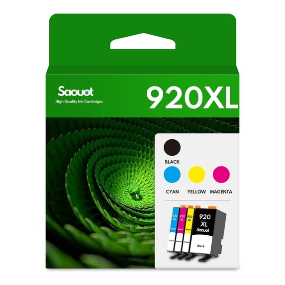 920XL Ink Cartridges Compatible for HP 920 Ink Cartridges Combo Pack ...