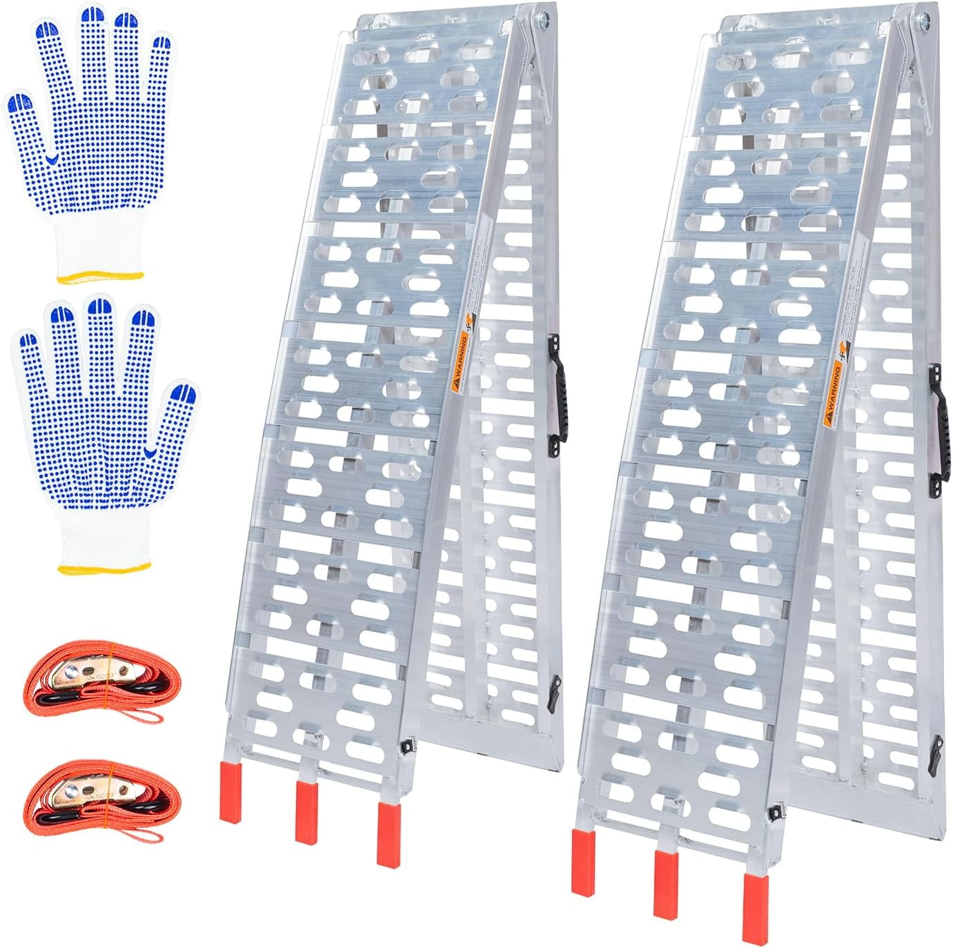 920lb Capacity Aluminum Folding Loading Ramps for Car, Truck & Trailer ...