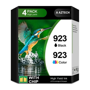 923e Ink Cartridges Combo 4-Pack High Yield with Chip Replacement for ...