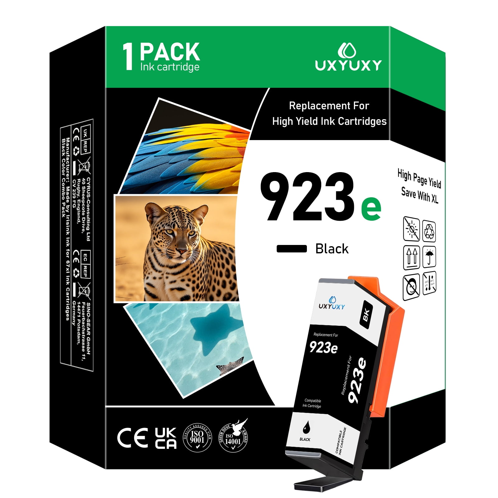 923 Black Ink Cartridges Compatible for HP 923e Work with HP OfficeJet ...