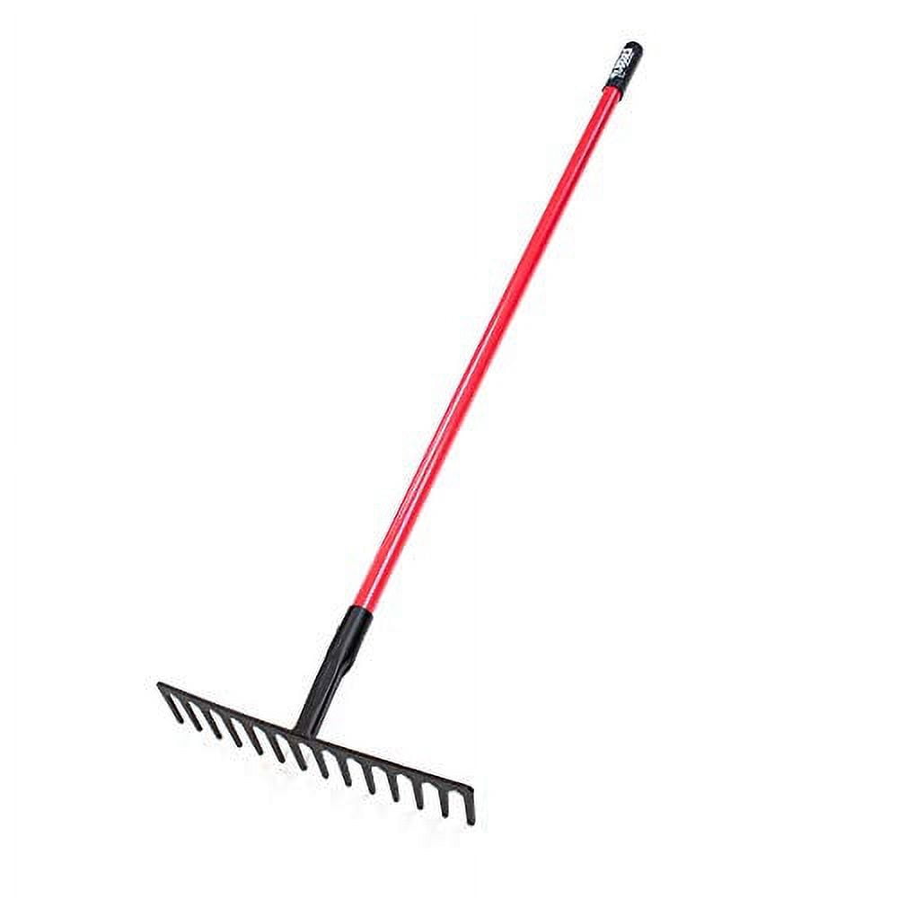 92311 16-Inch Level Rake with Fiber Glass Handle and 14 Steel Tines, 60 ...