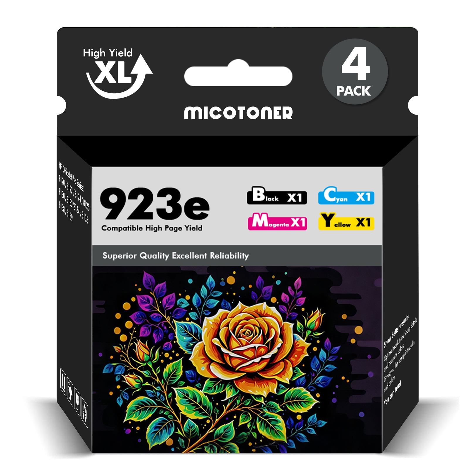 923E 923XL 923 XL Ink Cartridge With Chip Compatible for HP 923e officejet pro 8120 8122 8124 ...