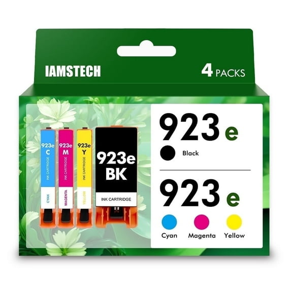 IAMSTECH Remanufactured 923XL 923E Ink Cartridge, Black Cyan Magenta ...