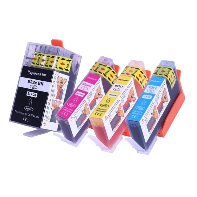 923e High-Yield Premium Ink Cartridges Set with Chip, 4-Pack (Black ...