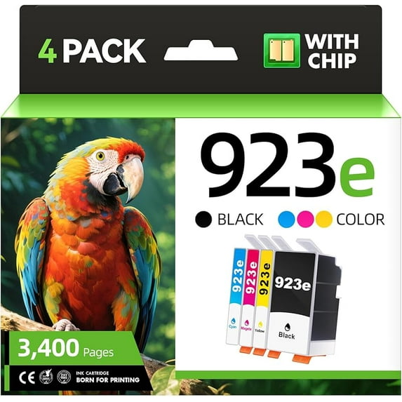 923e Ink Cartridges Combo 4-Pack High Yield with Chip Replacement for ...