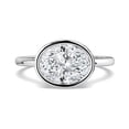 925 Silver 2CT Oval Cut Lab Grown Diamond Engagement Ring for Women ...