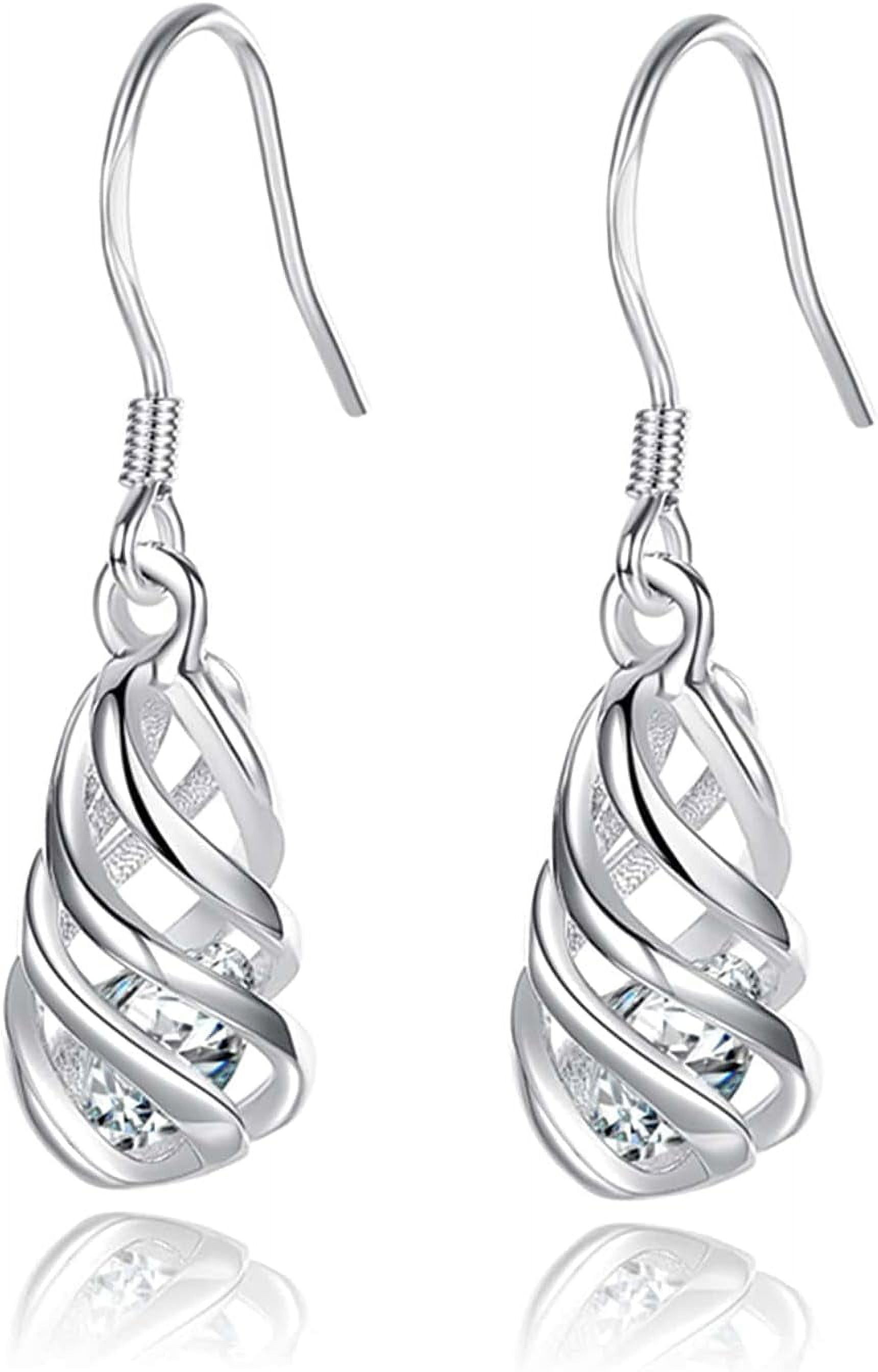 925 Silver Dangle Earrings for Women Hypoallergenic Cute Fashion ...