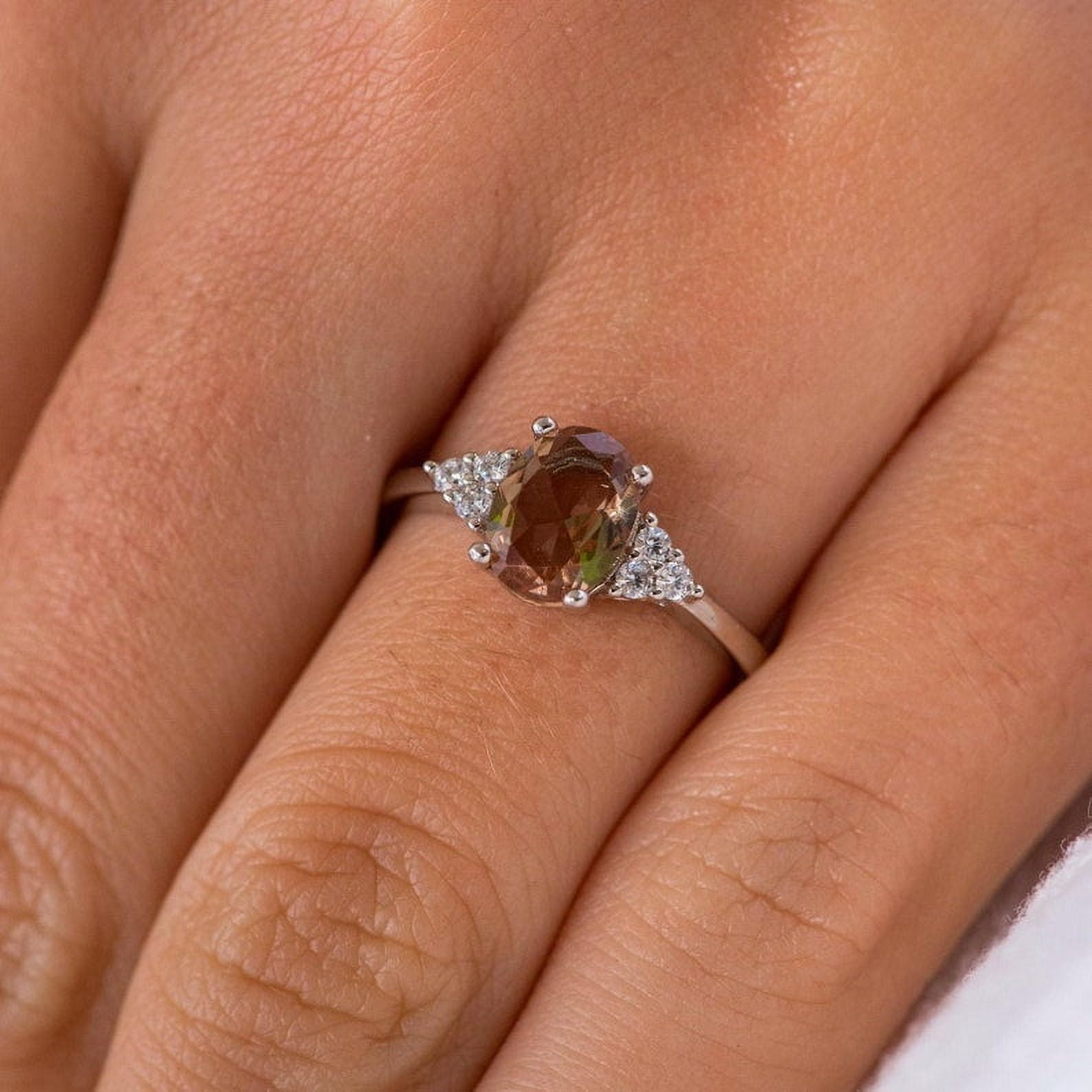 925 Silver Engagement Ring, Zultanite Color Change Anniversary Ring ...