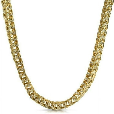 10MM Huge CZ Steel Never Fade Bling Bling Tennis Chain - Walmart.com