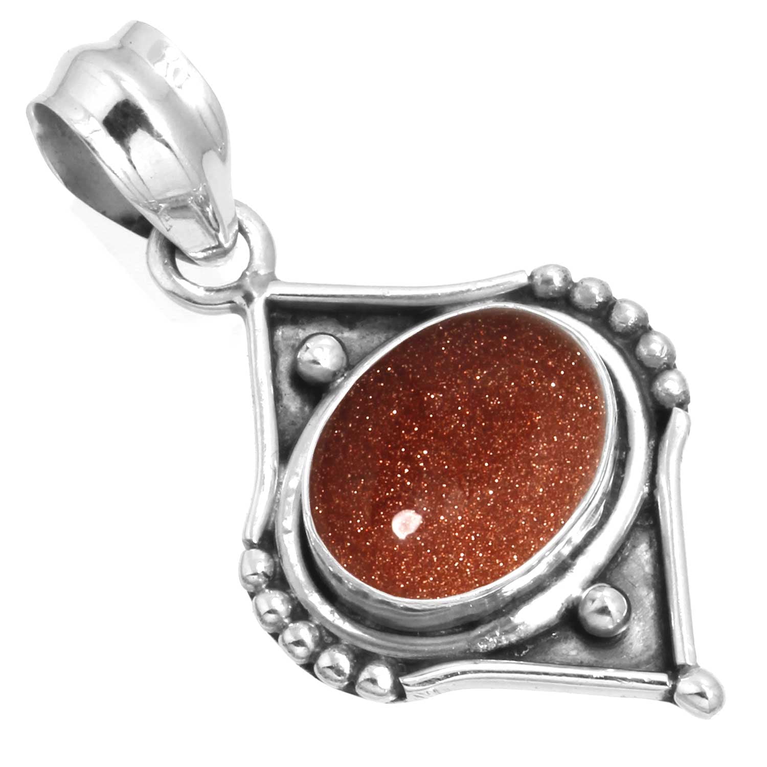 925 Silver Pendant For Chain Necklace For Women - Teens Brown Gold ...