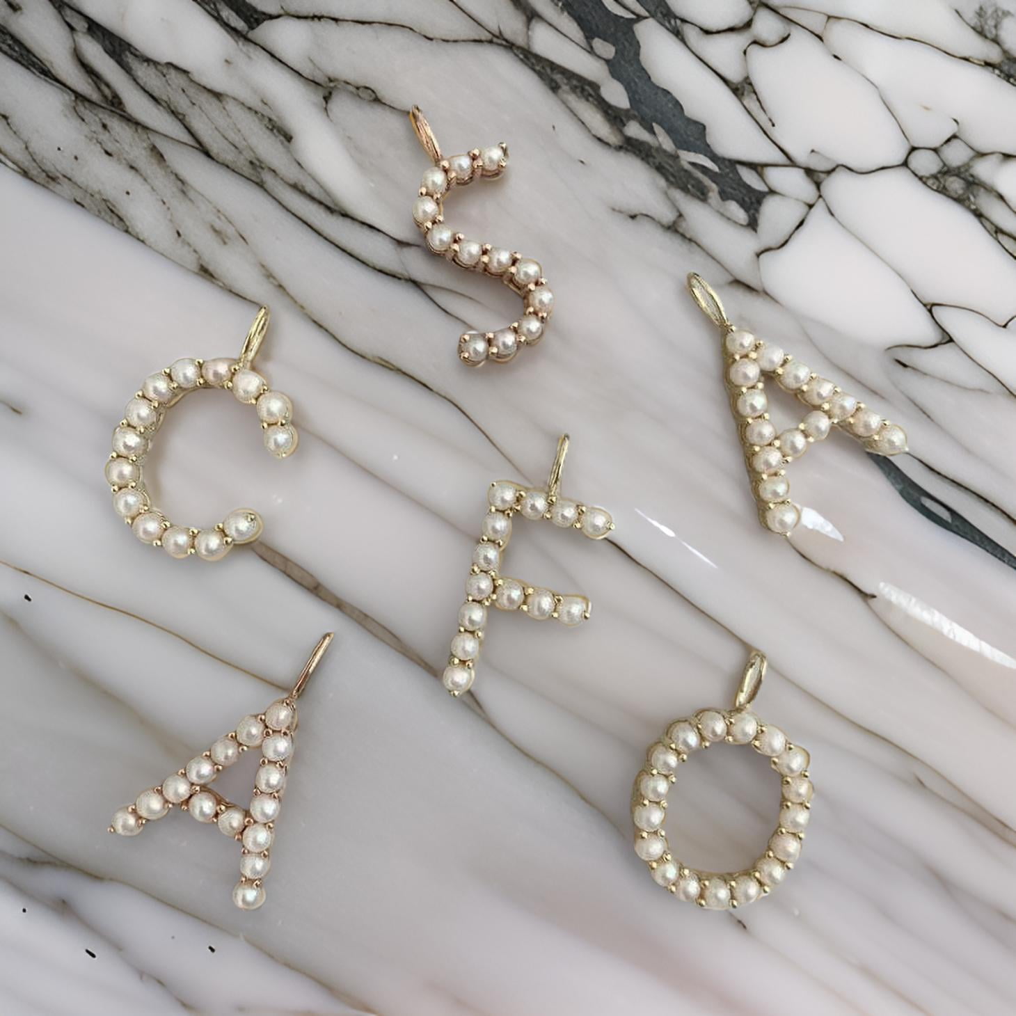 925 Silver Personalized Pearl Name Necklace with chain in Gold family ...