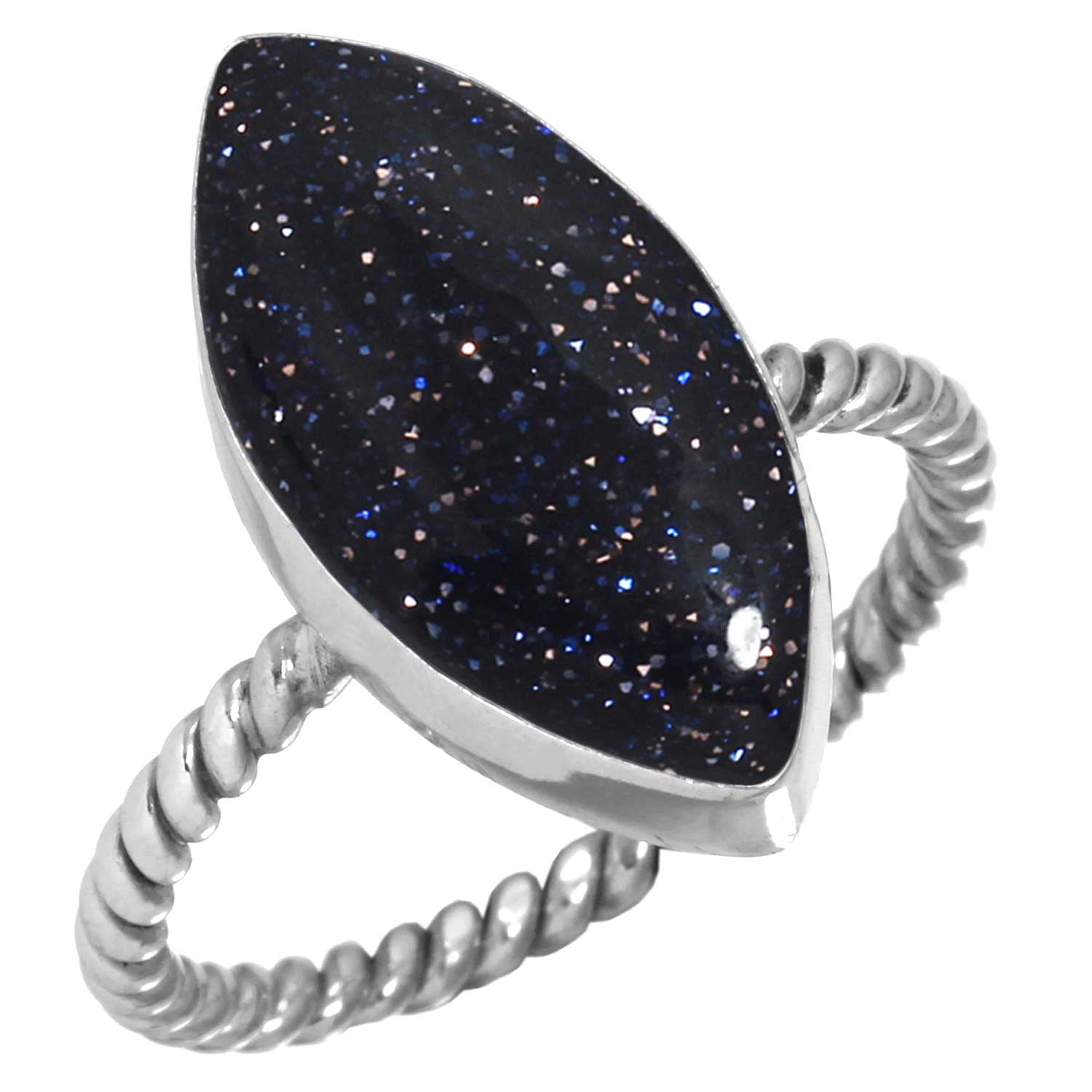 Blue Sunstone Ring 925 Sterling Silver Handmade Jewelry - Walmart.com