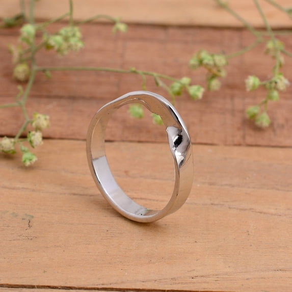 925 Silver Ring,Solid Silver band,Handmade Boho Silver Band Ring ...