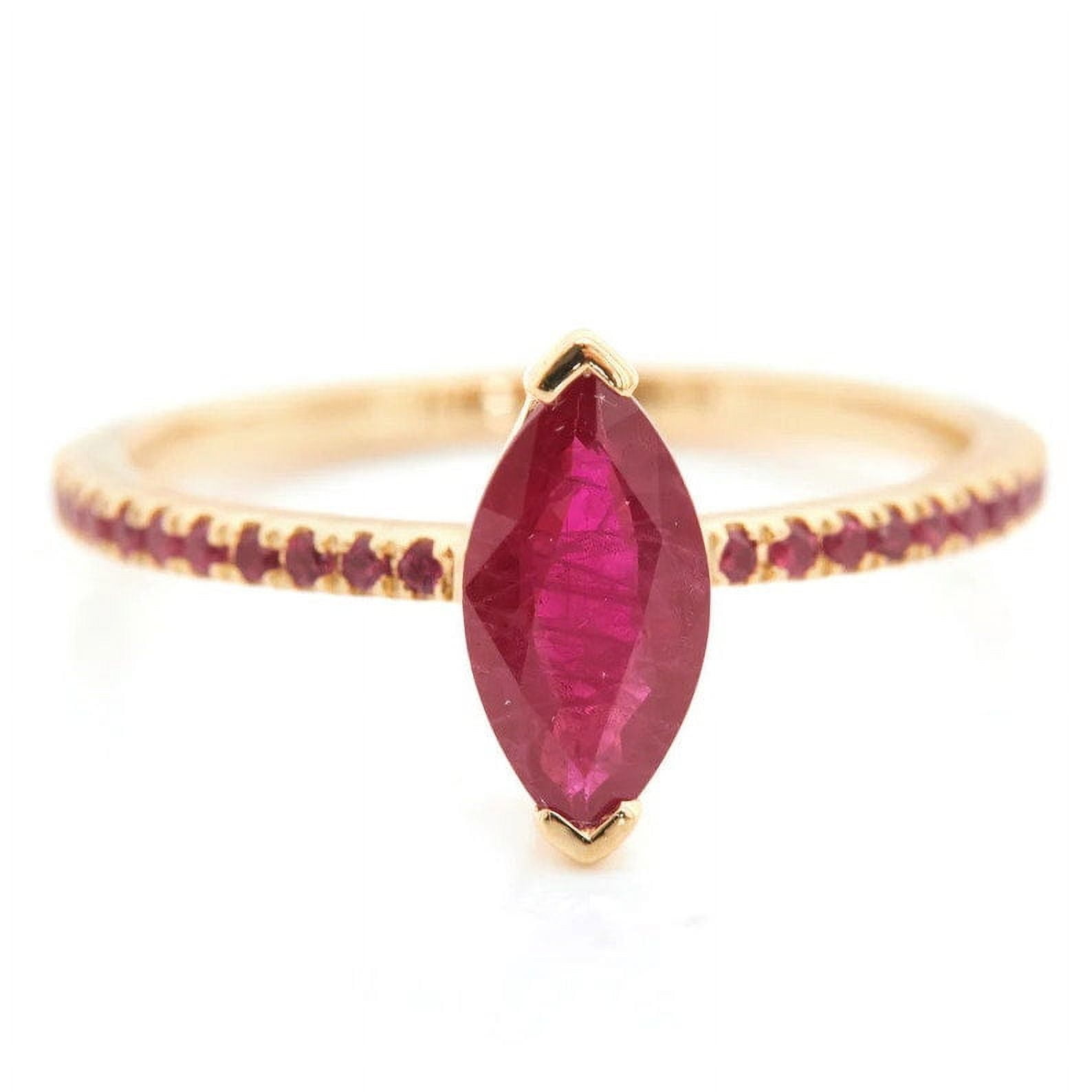 925 Silver Ruby Wedding Band, Marquise Cut Ruby Curved Ring, 10K Yellow Gold Engagement Ring ...