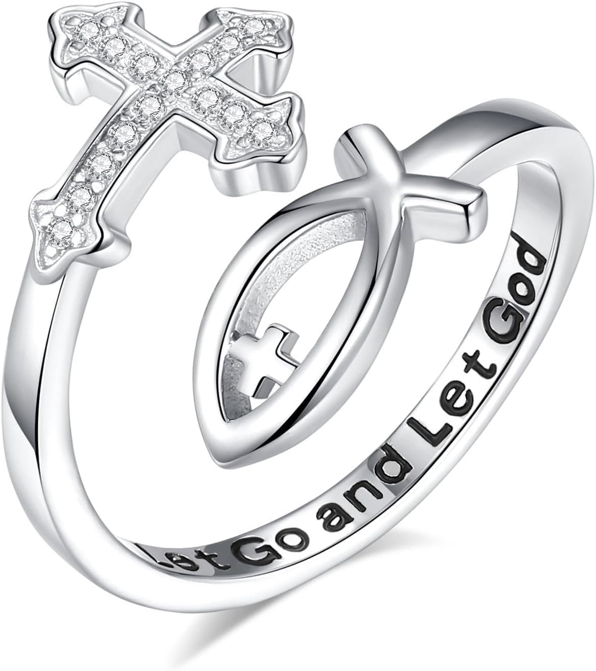 925 Sterling Adjustable Open Ring for Women, Lotus Sunflower Snake ...