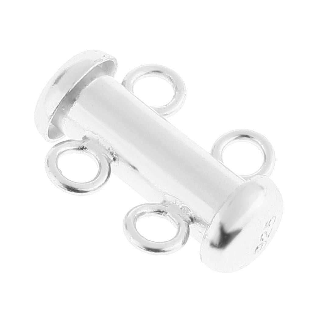 925 Sterling Multi Strand Connector Slide Lock Clasp Jewelry Craft 2 ...