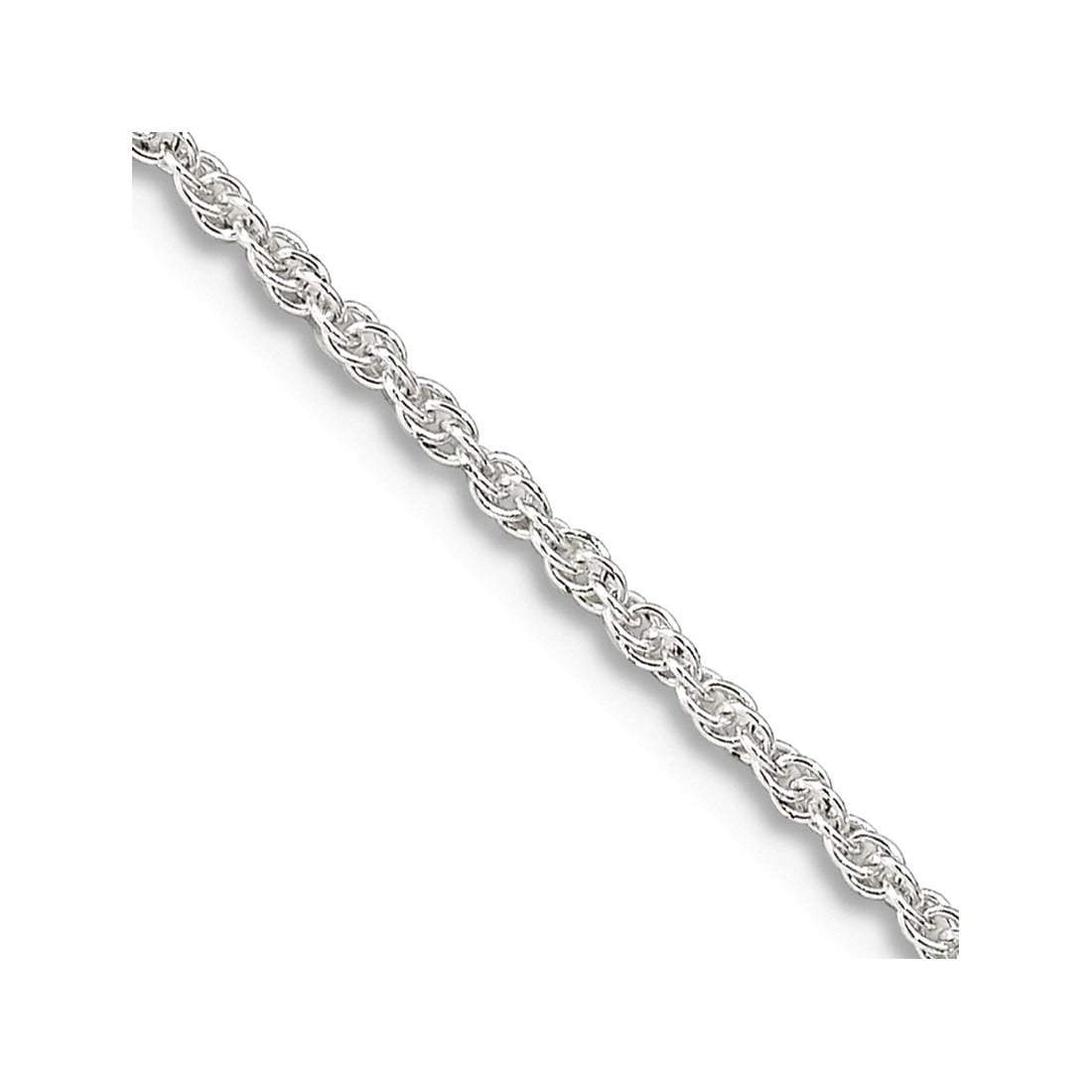 925 Sterling Silver 1.3mm Loose Rope Chain Necklace 26 Inch Chain ...