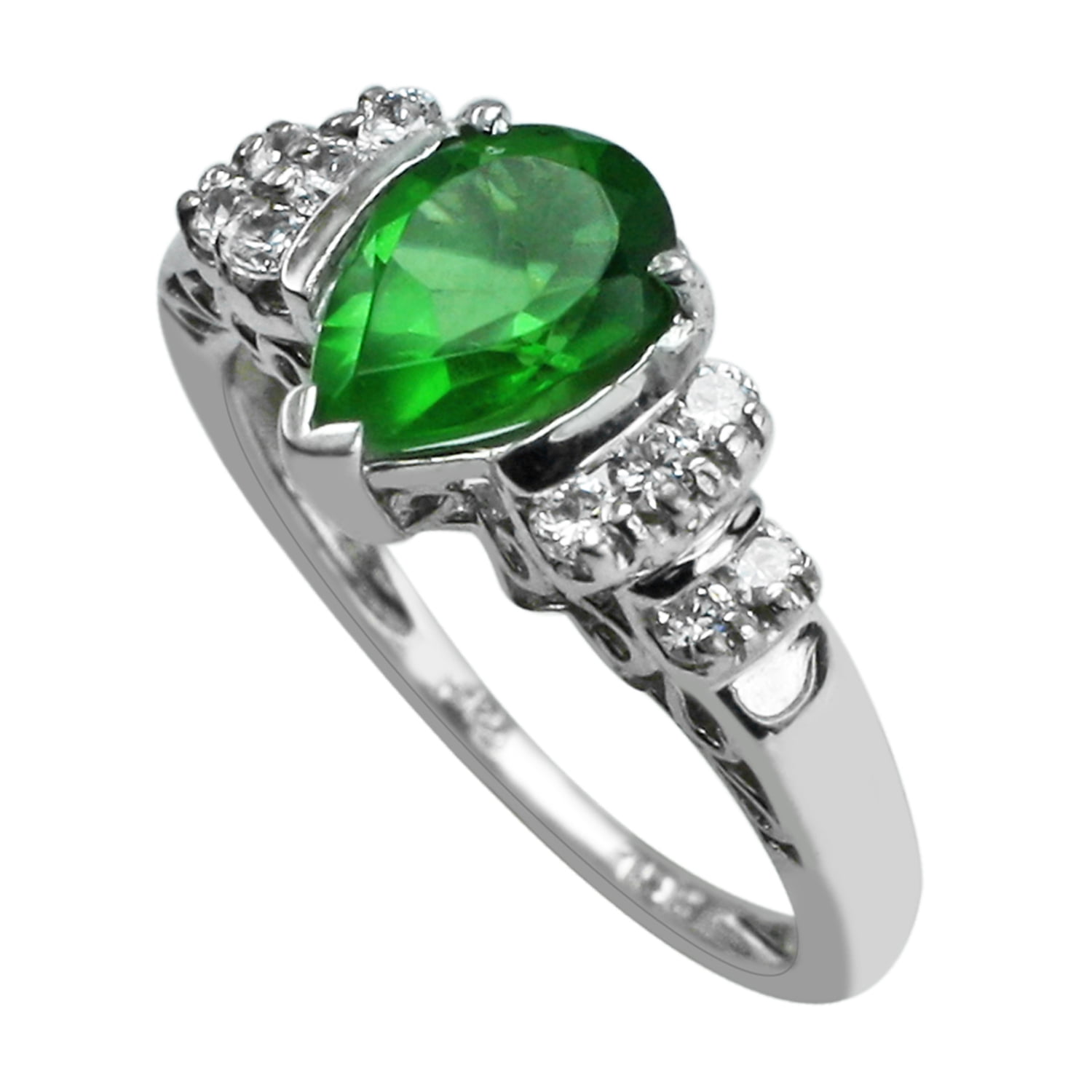 925 Sterling Silver 1.85 Ctw Chrome Diopside Solitaire Accents Women ...