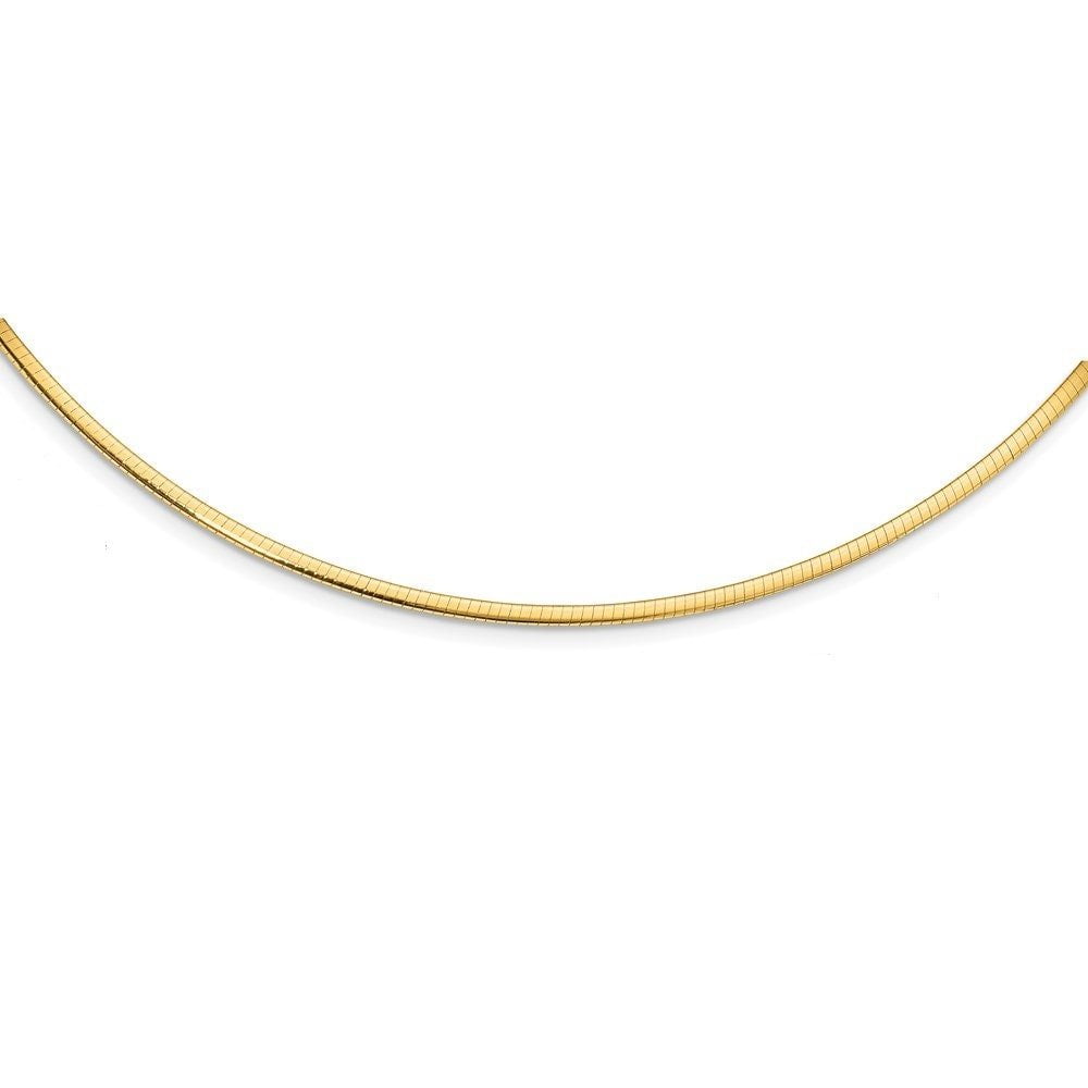 925 Sterling Silver 14K Yellow Gold Plated Round Omega Necklace, Flex ...