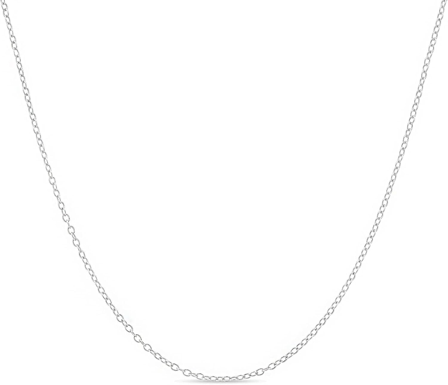 925 Sterling Silver 1mm Cable Chain Necklace for Women & Men 16-36 ...