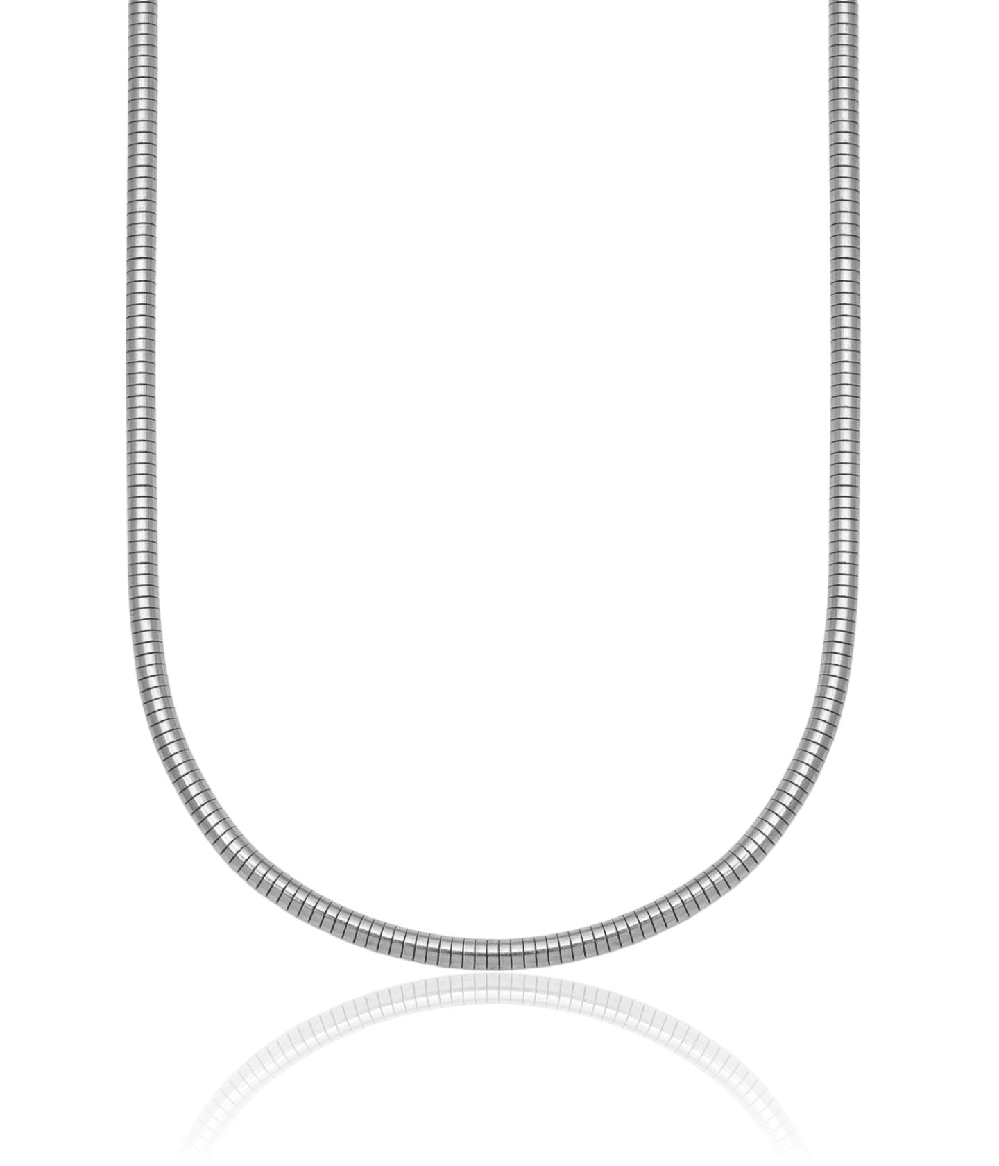 925 Sterling Silver 2.4mm Cubetto Omega Snake Chain Herringbone ...
