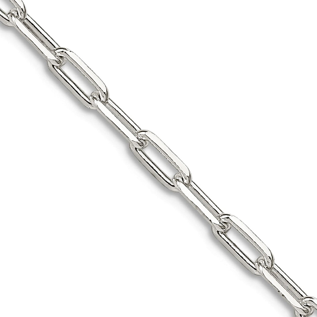925 Sterling Silver 2.75mm Elongated Open Link Chain Necklace 26 Inch ...