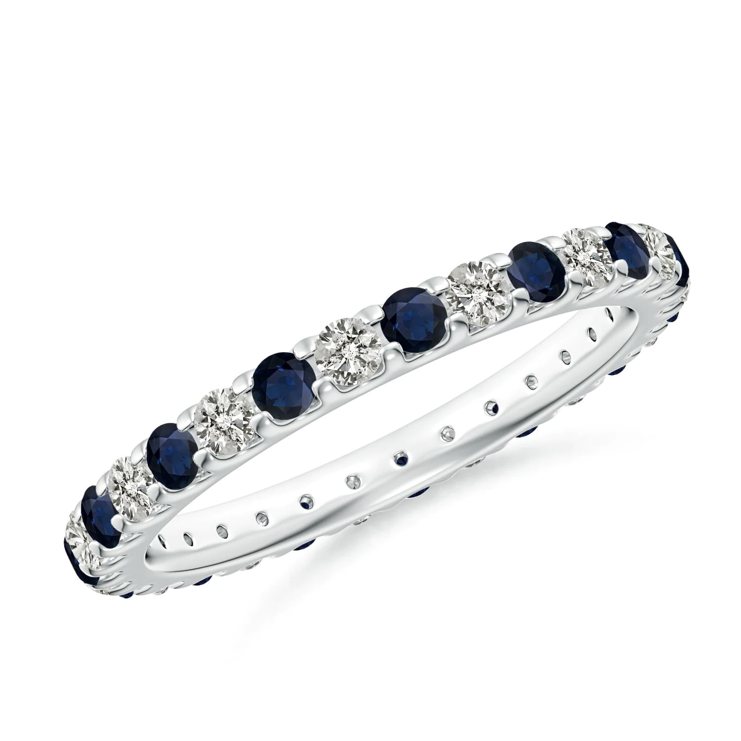 Carillon 925 Sterling Silver Blue Sapphire Eternity Band, 2 Carat Women ...