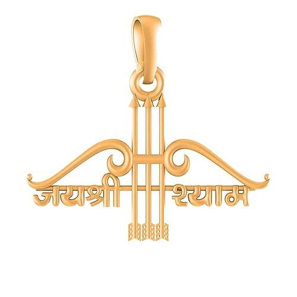 925 Sterling Silver 22k Gold Plated God Baba Khatu Shyam Pendant Lord ...