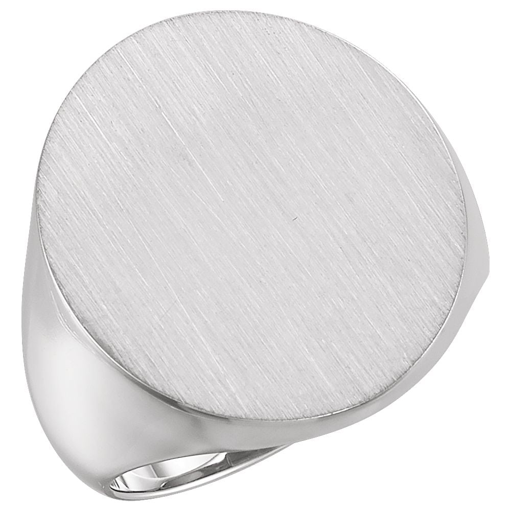 925 Sterling Silver 22x20mm Polished Mens Metal Fashion Signet Ring ...