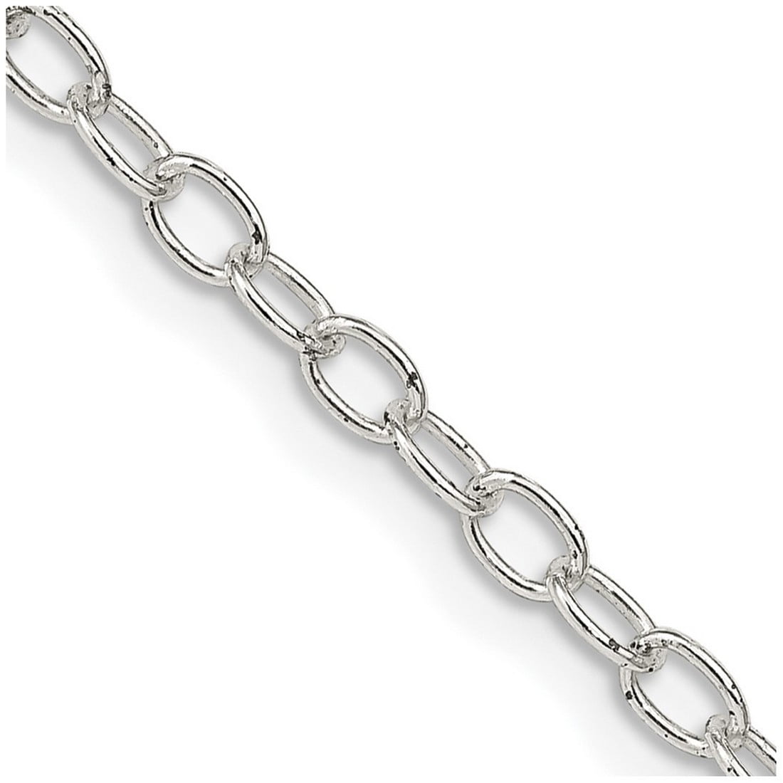 925 Sterling Silver 3.4mm Oval Cable Chain Necklace 22 Inch - 5.8 Grams ...