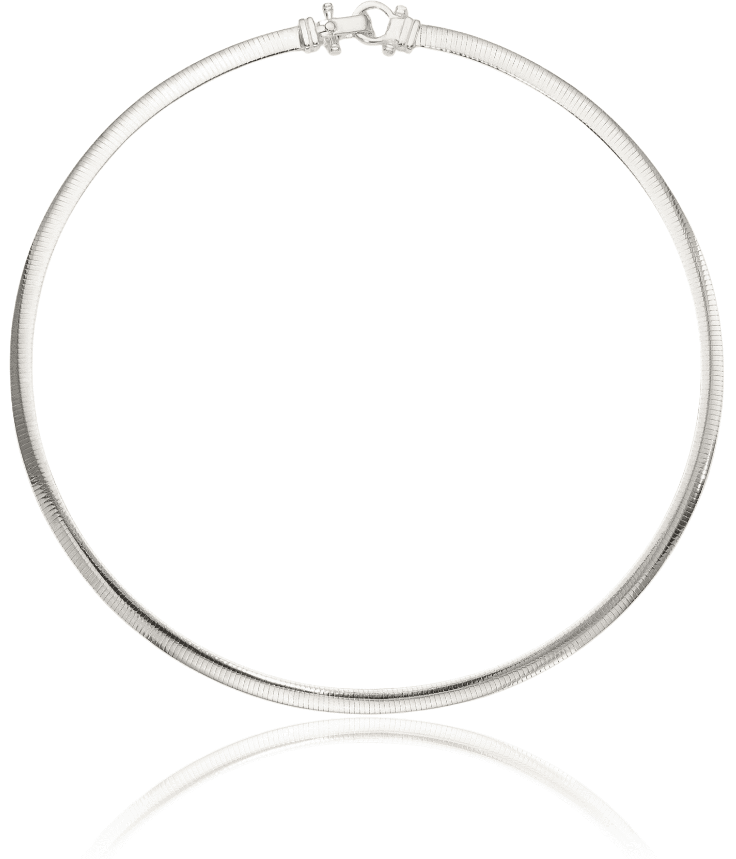 925 Sterling Silver 4.5mm Cubetto Omega Snake Chain Herringbone ...