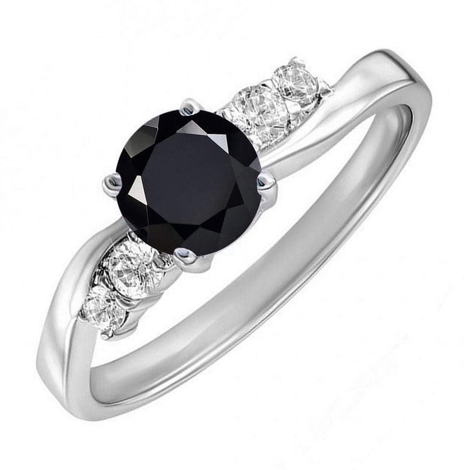 925 Sterling Silver 5.00 Mm Natural Black Onyx Gemstone Silver ...