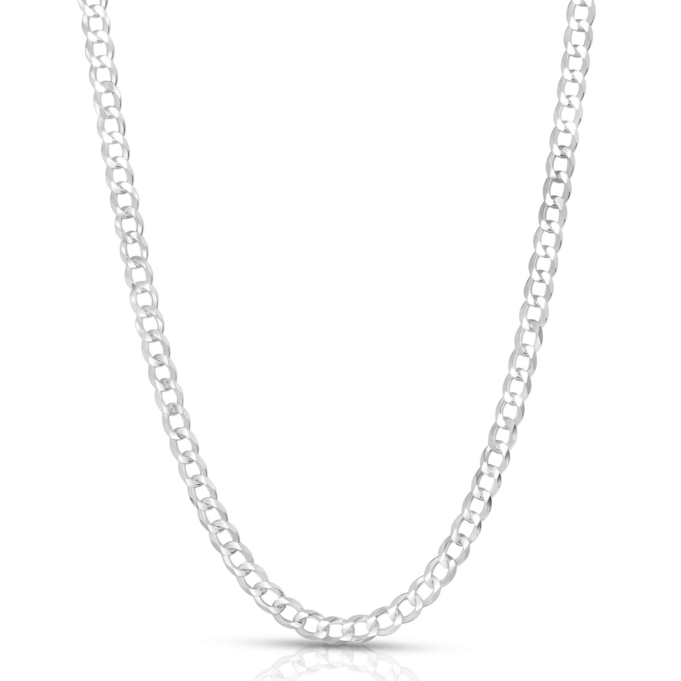 Solid925 Sterling Silver 5mm Curb Chain Necklace, Hypoallergenic, 925 ...