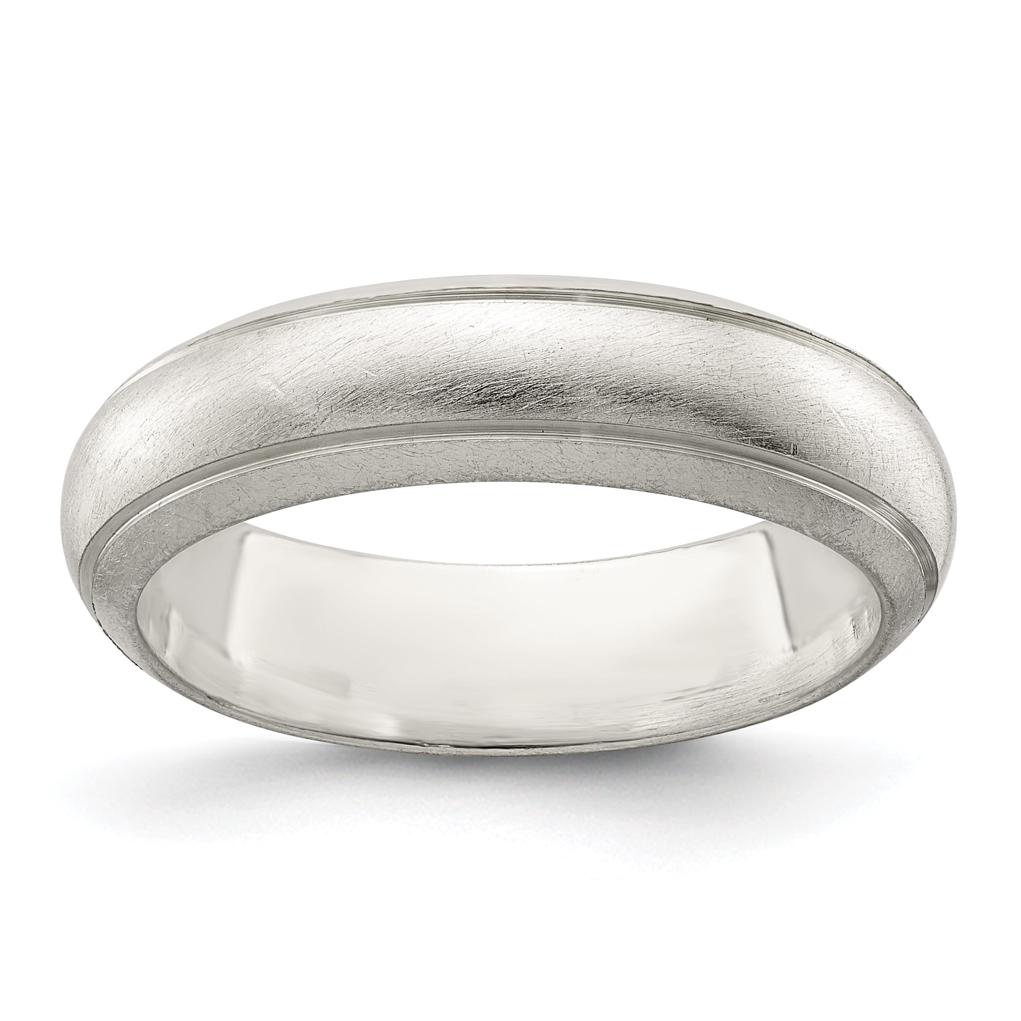 925 Sterling Silver 5mm Satin Finish Band Ring Fine Jewelry For Women ...