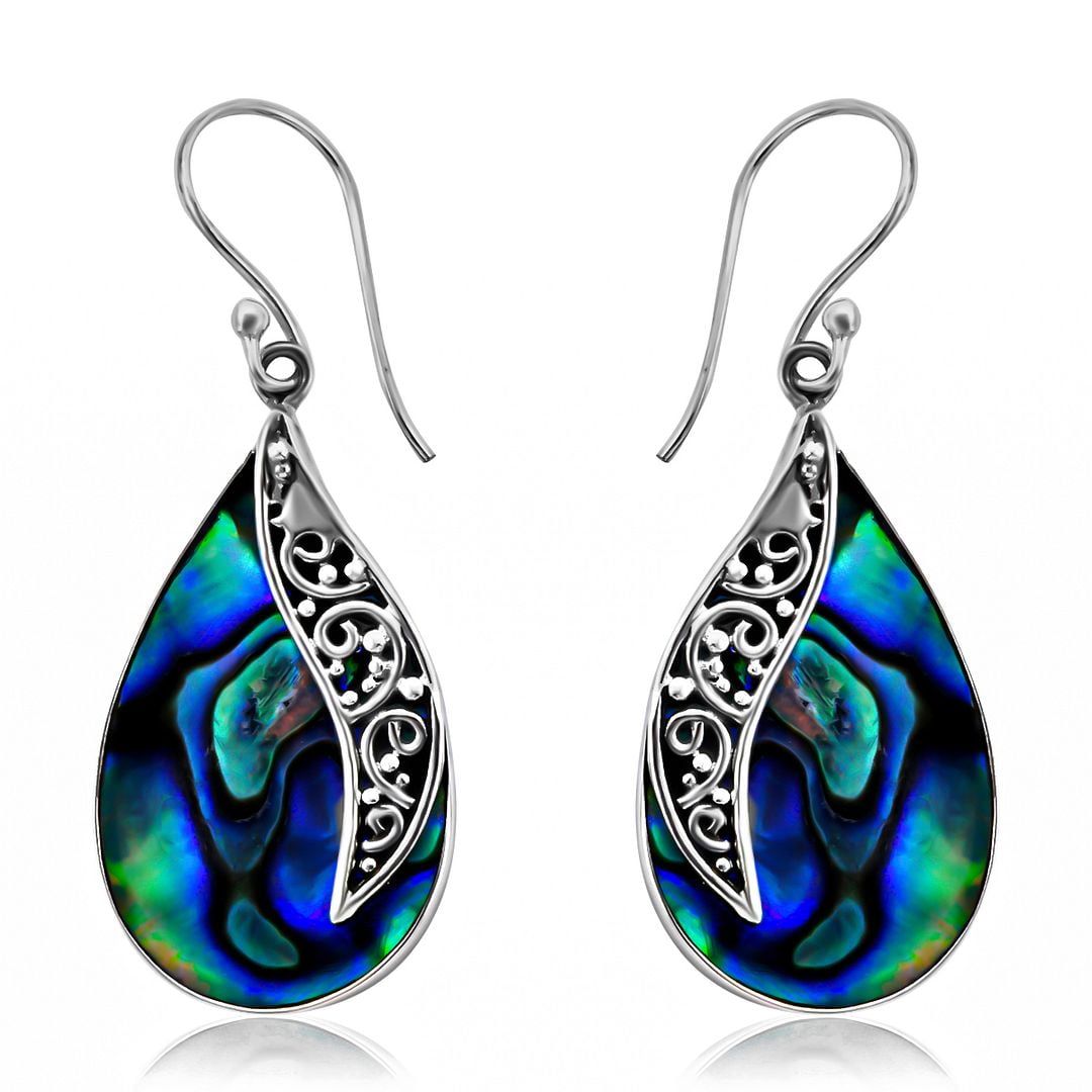 Shop LC 925 Sterling Silver Abalone Shell Drop Dangle Earrings for ...