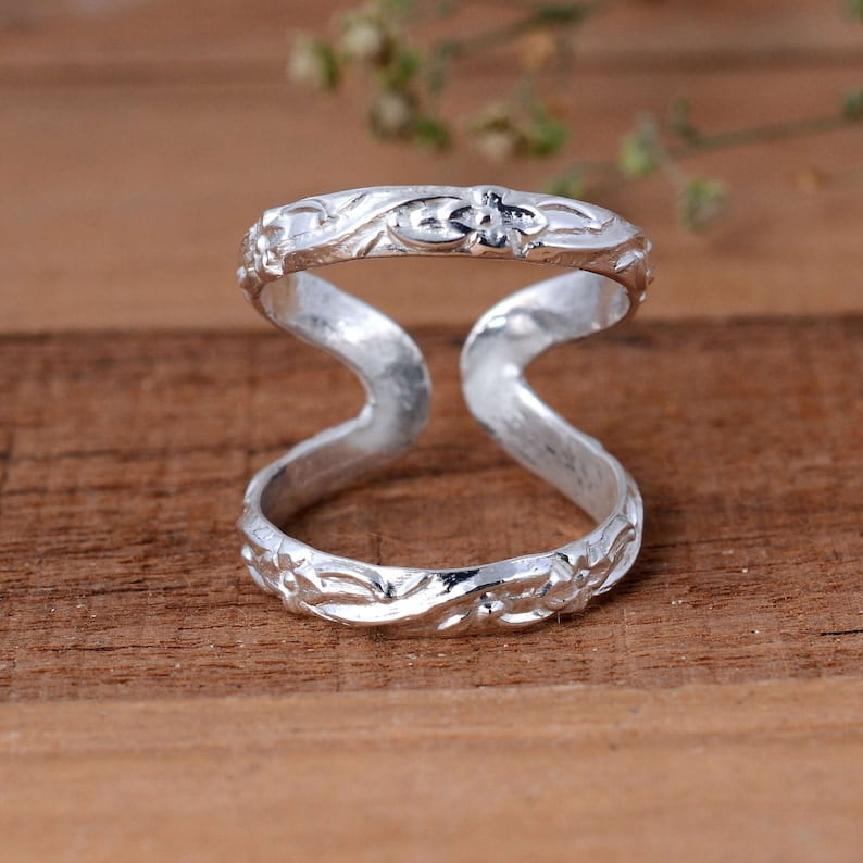 925 Sterling Silver Adjustable Thumb Ring Handmade Arthritis Relief ...